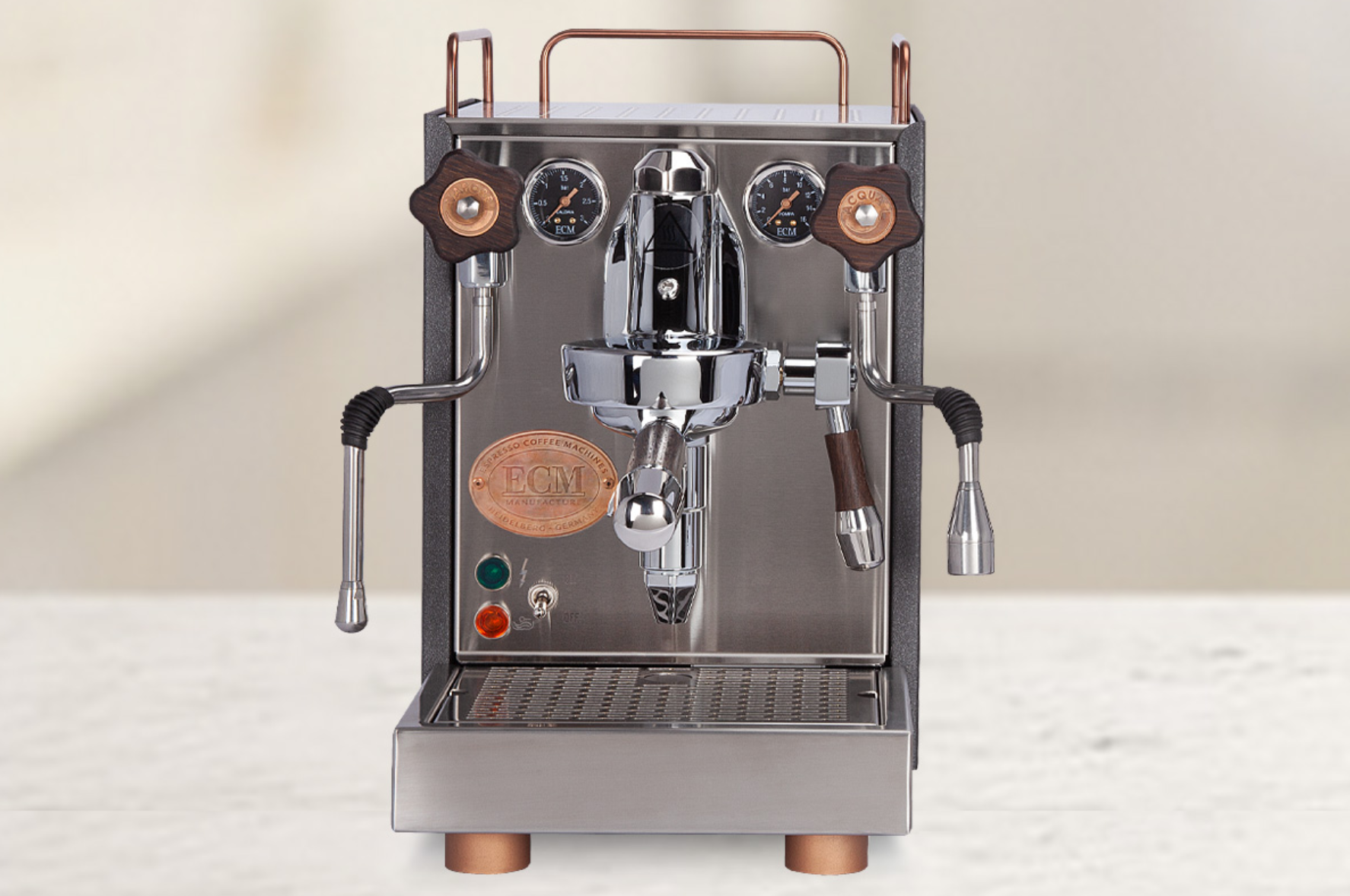 ECM Oak Wood Handle Set (håndtagsæt til drejeknap model) - Espresso ...