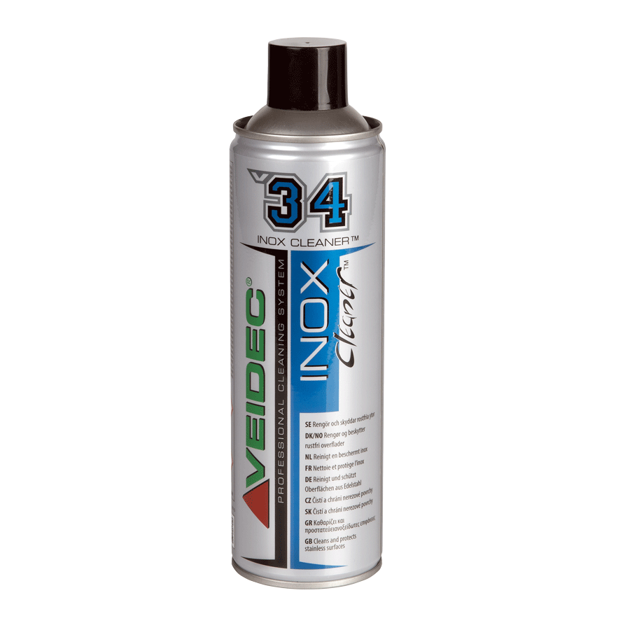 Veidec INOX CLEANER 500 ml - VEDLIGEHOLDELSE - Risteriet.dk Webshop